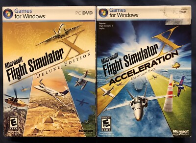 Microsoft Flight Simulator X Deluxe Edition & Acceleration Expansion Pack PC DVD 882224531535| eBay