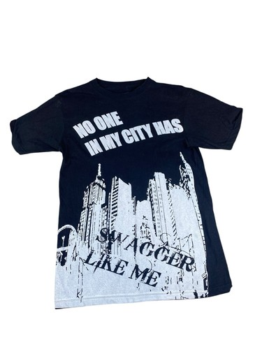 VTG T-Shirt Mens Size MEDIUM Black New York City Swagger Sky Scraper ...