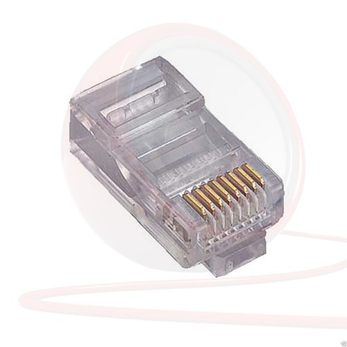(Pack of 10) CAT5e RJ45 8 Pin Ethernet Plug, Internet, Network ...