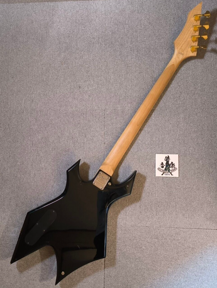 B.C. Rich Warlock Electric Bass Duncan Black One Pick Up Bolt On Gold ...