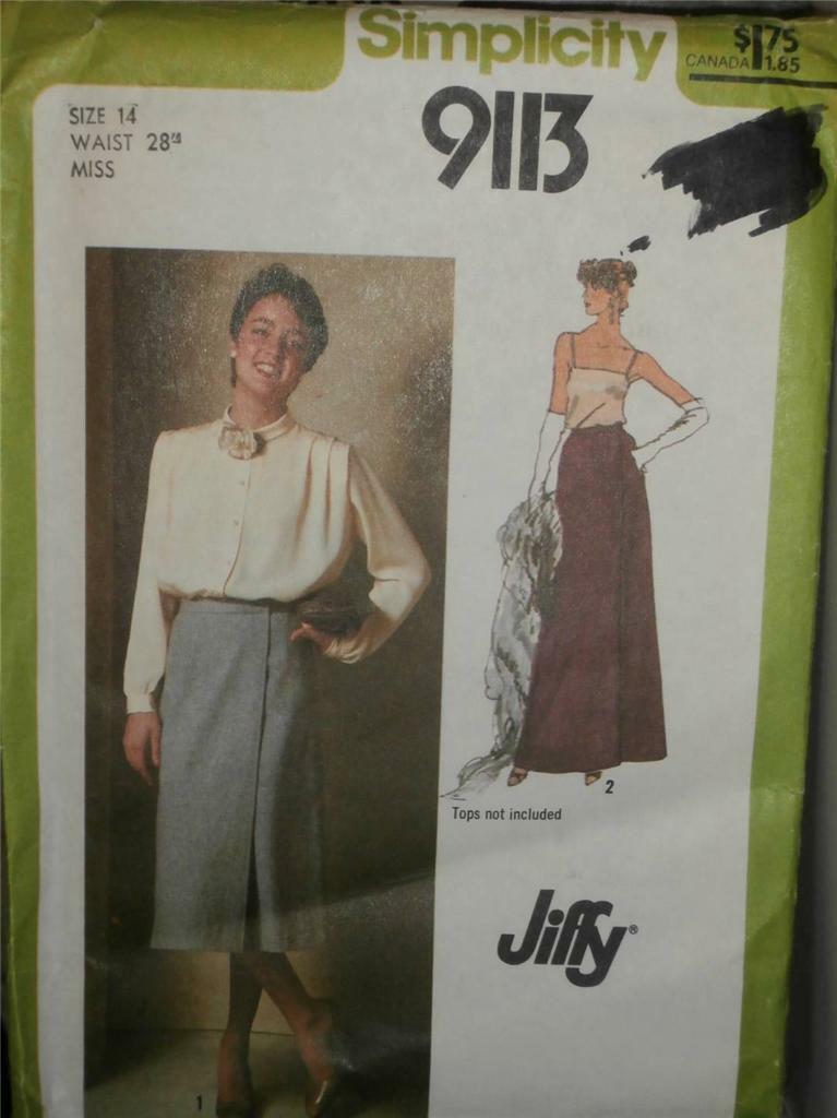 Simplicity Sewing Pattern 9113 Woman's Skirts 14 | eBay