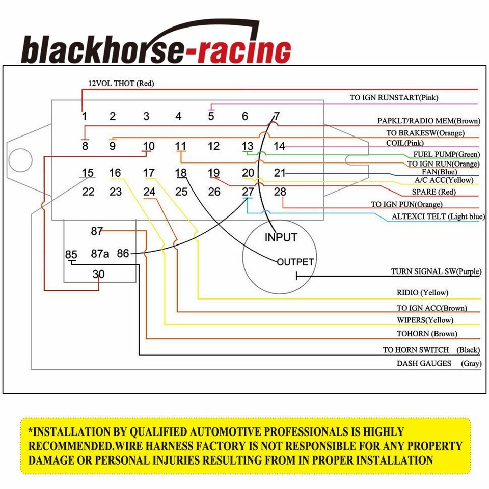 12-14 Circuit Universal Wiring Harness Muscle Car Hot Rod Street XL ...