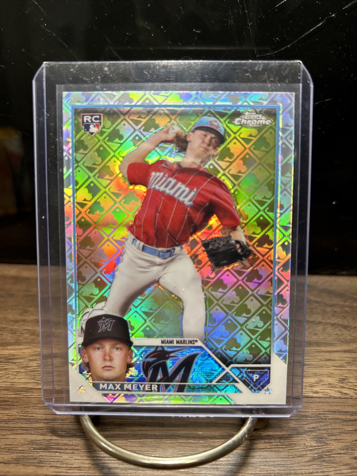 2023 Topps Chrome Logofractor Max Meyer Rookie Baseball Card #104 Miami ...