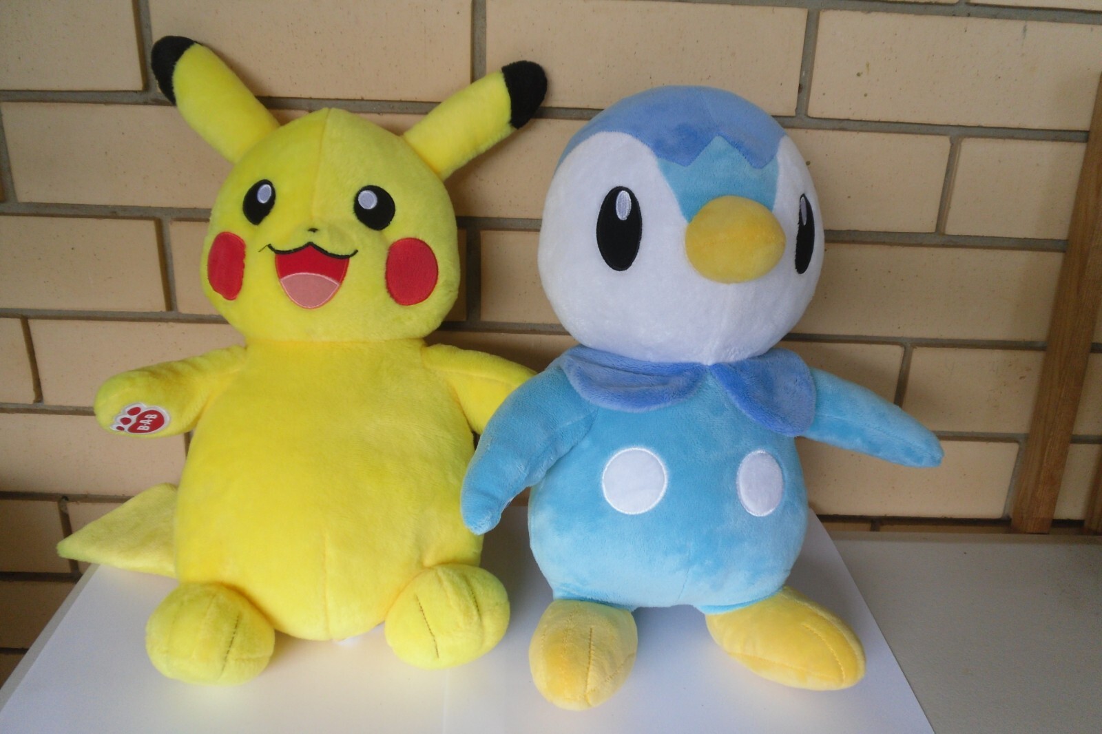 Build A Bear Pokemon Pikachu & Piplup Penguin Plush 40cm READ ...