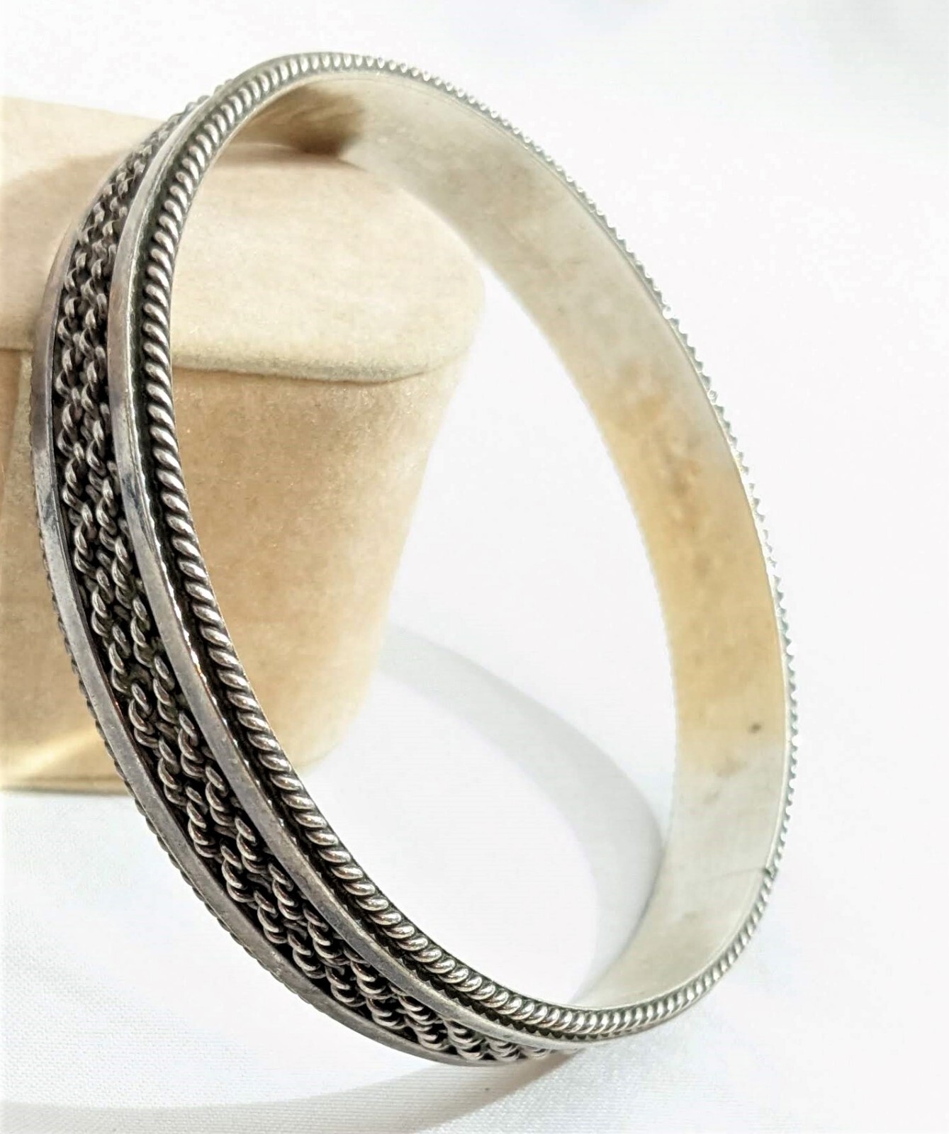 TAHE Sterling Silver Old Pawn Navajo Bangle Bracelet … - Gem