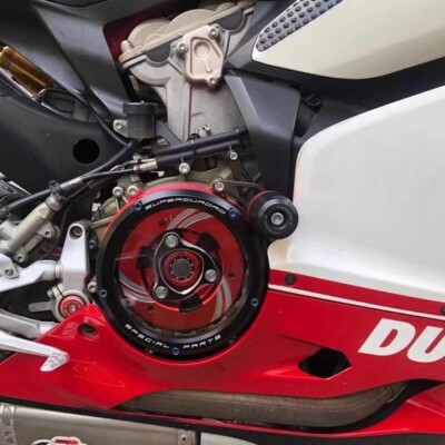 For Ducati 1199 959 Panigale V2 CNC Racing Clear Clutch Cover & Spring ...