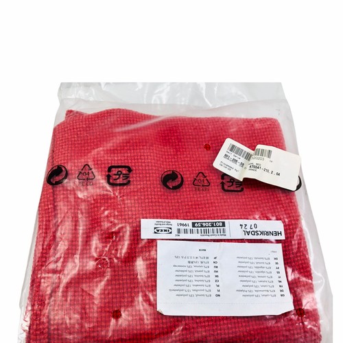 Ikea HENRIKSDAL Korndal Red Chair Cover COTTON Poly Slipcover 801.206. ...