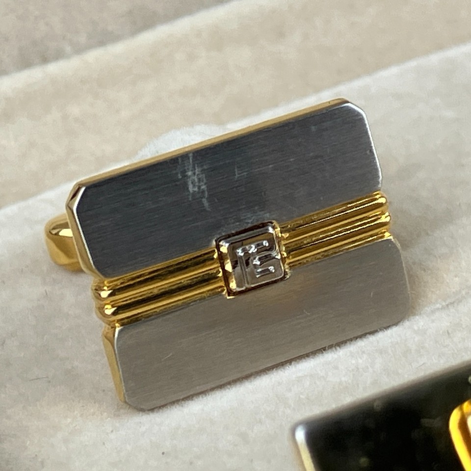 Pierre Balmain Paris Gold & Silver Tone Cufflinks & Tie Clip Pin Bar ...