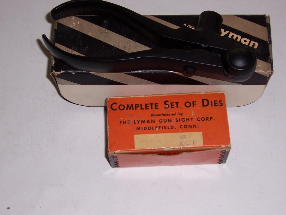 Vintage Lyman NO. 310 reloading tool and 45 ACP dies | eBay