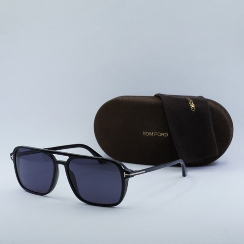 TOM FORD FT0910 01A Shiny Black/Smoke 59-16-140 Sunglasses New ...