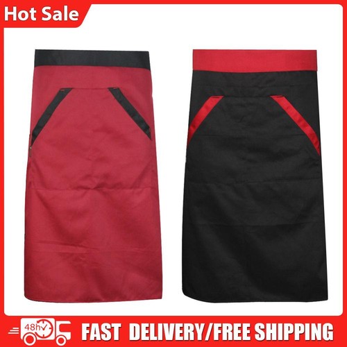 Unisex Pockets Apron Home Kitchen Waiter Chef Butcher Restaurant Cook ...