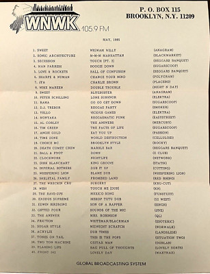 Original Rare Vintage WNWK- 105.9 FM, New York Real Top 40 Playlist ...