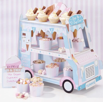 Ice Cream Van Display Stand Cake Dessert Birthday Party Sweets Treats ...