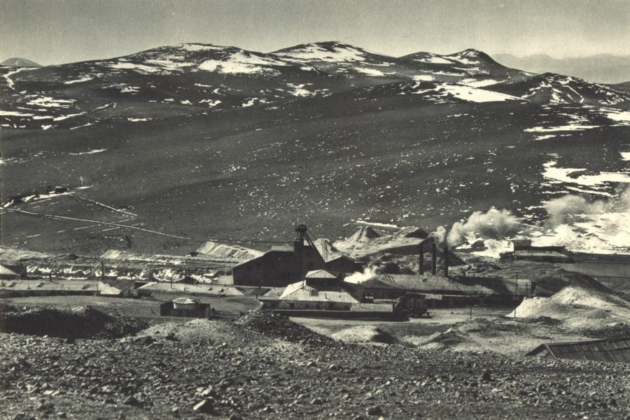 CHILE. Collahuasi. Mina Poderosa. Mighty Mine 1932 old vintage print ...