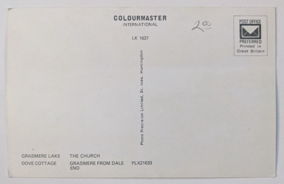 Grasmere Cumbria England Vintage Multiview Postcard Lake Church Dove ...