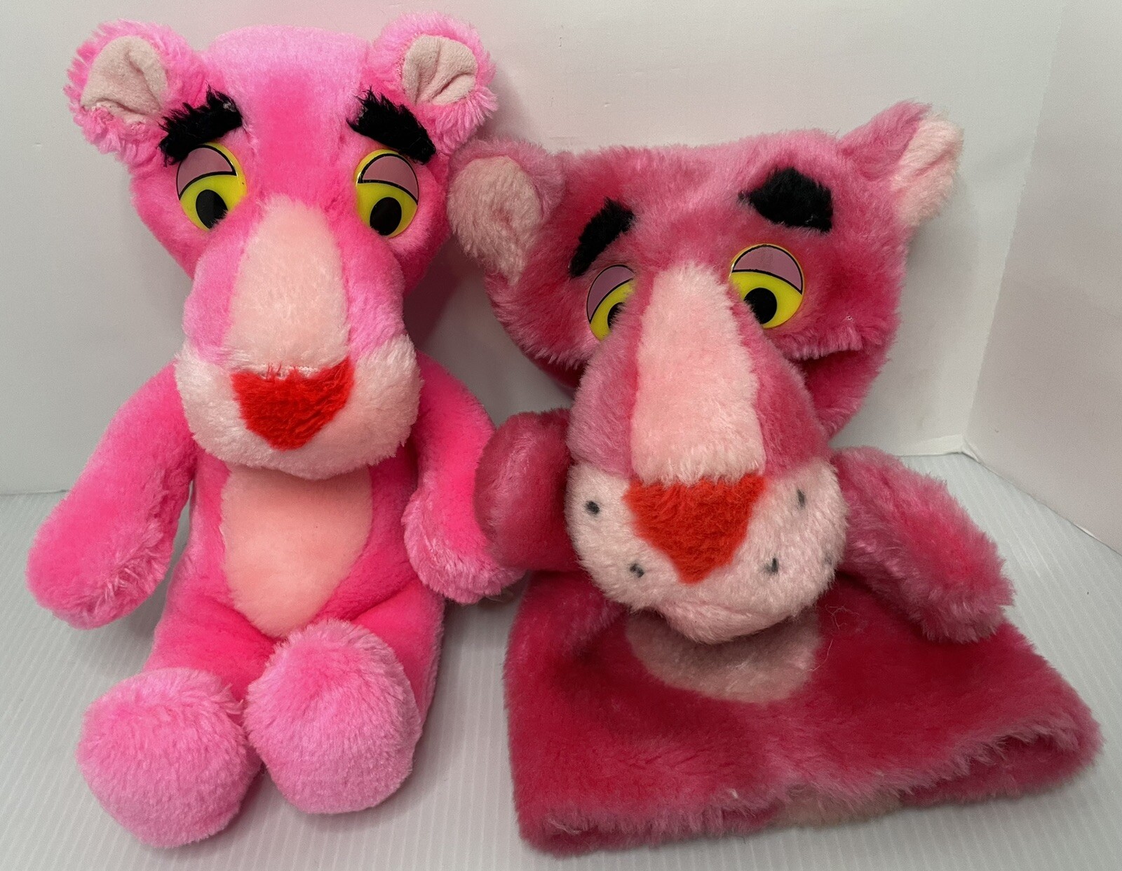 Vintage Pink Panther Plush Stuffed Animal 1980 & Hand Puppet Mighty ...