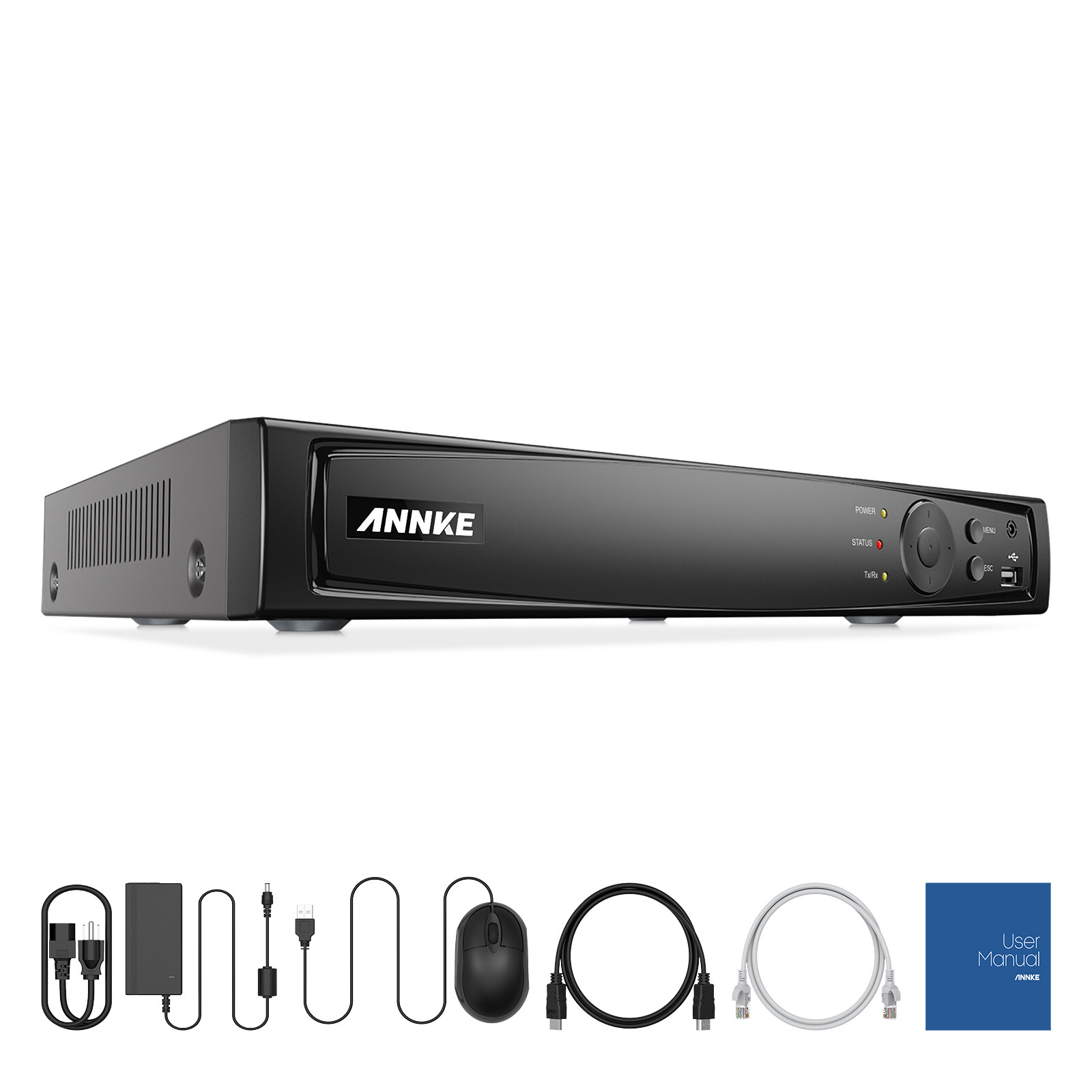 ANNKE 16ch Poe NVR N46PCK Network Video Recorder System W/ 8x Cameras ...
