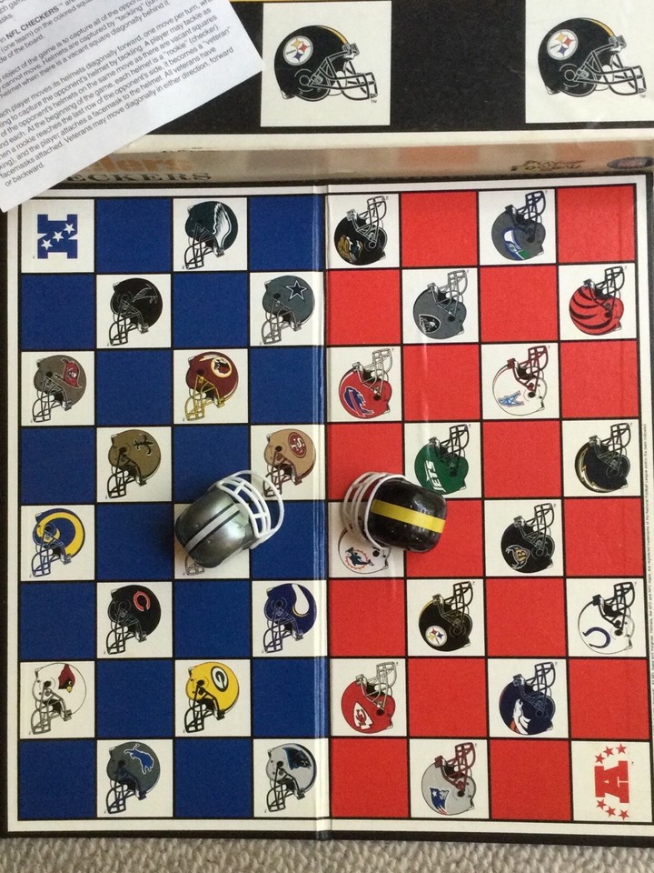 NFL Football Checkers Board Game Pittsburgh Steelers Vs Dallas Cowboys ...