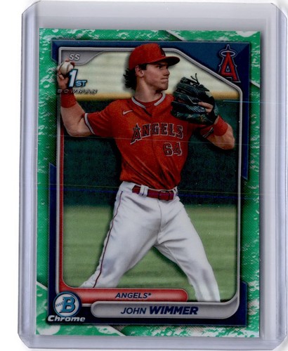 2024 Bowman - Chrome Prospects Green pattern #BCP-78 John Wimmer (RC ...