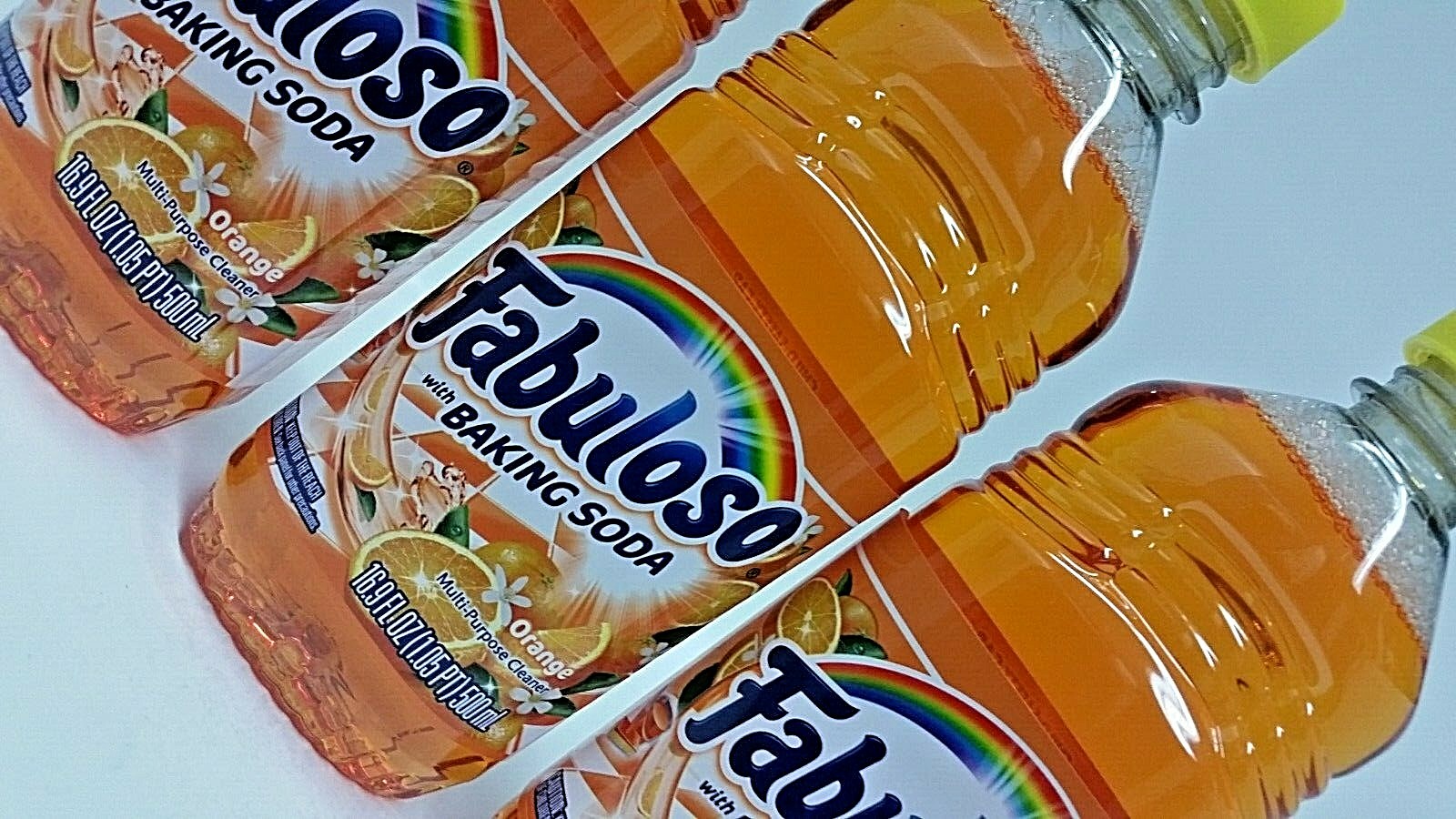 3 Bottles x Fabuloso ORANGE w/ BAKING SODA All Purpose Cleaner 16.9 oz ...