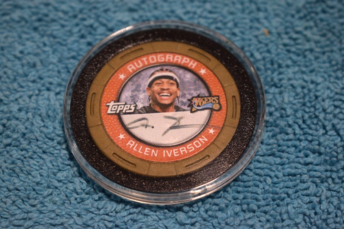 2005-06 Topps NBA Collector Poker Chips Allen Iverson Autograph RARE ...