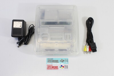 Nintendo Super Famicom Crystal Clear White Console AC AV LED PLAY SFC ...