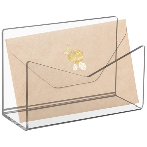 Clear Acrylic Mail Organizer For Desk, Mail Holder, Letter Sorter | eBay