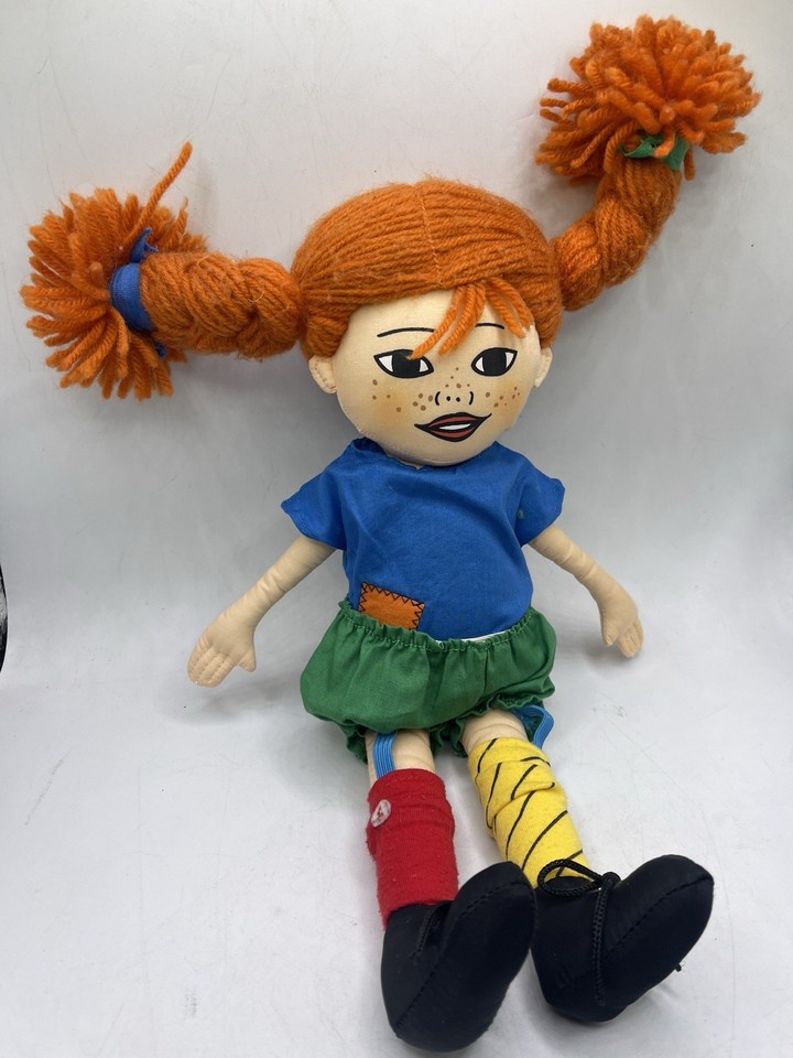 13” Vintage Pippi Longstocking Character Soft Plush Doll w/ Clothes | eBay
