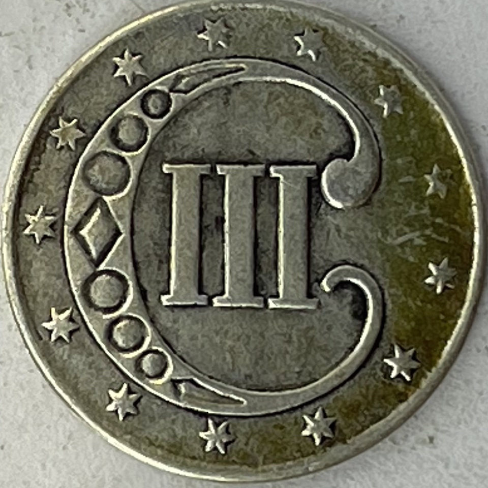 1852 SILVER THREE CENT COIN | eBay