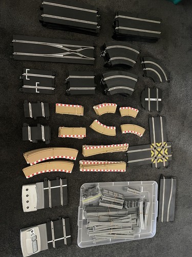 Scalextric Assorted track Bulk 18m Track with borders and Barriers ...