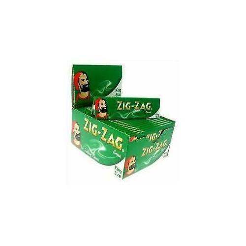 1 5 10 25 50 ZIG ZAG KING SIZE GREEN SMOKING CIGARETTE ROLLING PAPERS ...