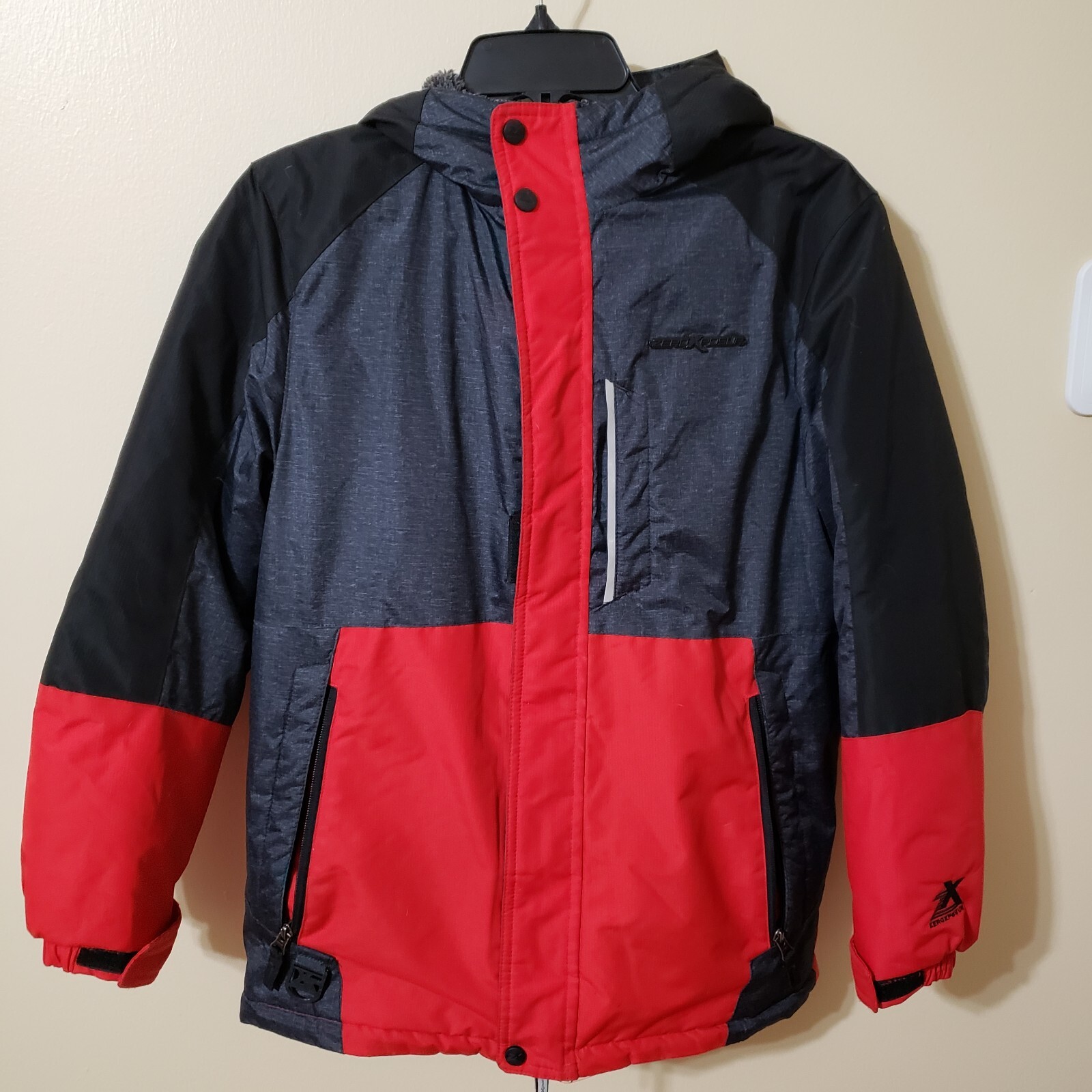 ZeroXposur Large 14/16 Boys Winter Coat Jacket Hooded Full Zip Red ...