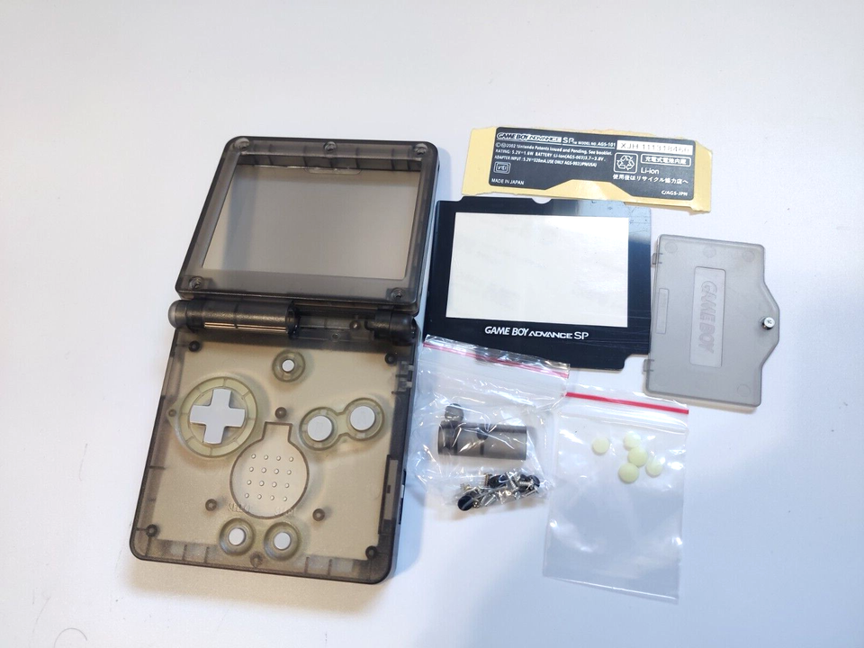 Clear Black GBA SP Housing Shell IPS & Regular Ready for Game Boy ...