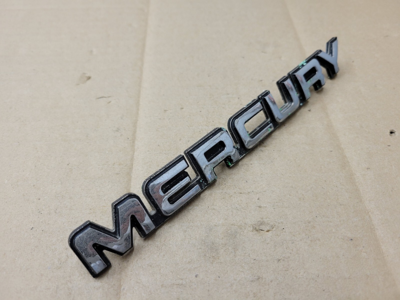 Mercury OEM Chrome 8.125" Vintage Emblem Badge Logo Nameplate Name ...
