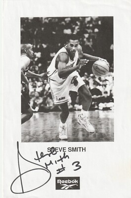 STEVE SMITH MIAMI HEAT SIGNED REEBOK PROMOTIONAL 5 1/2 x 8 1/2 SHEET | eBay