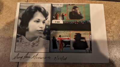 MARY ANN MOORMAN Signed 4x6 Photo JFK ASSASSINATION Guaranteed ...