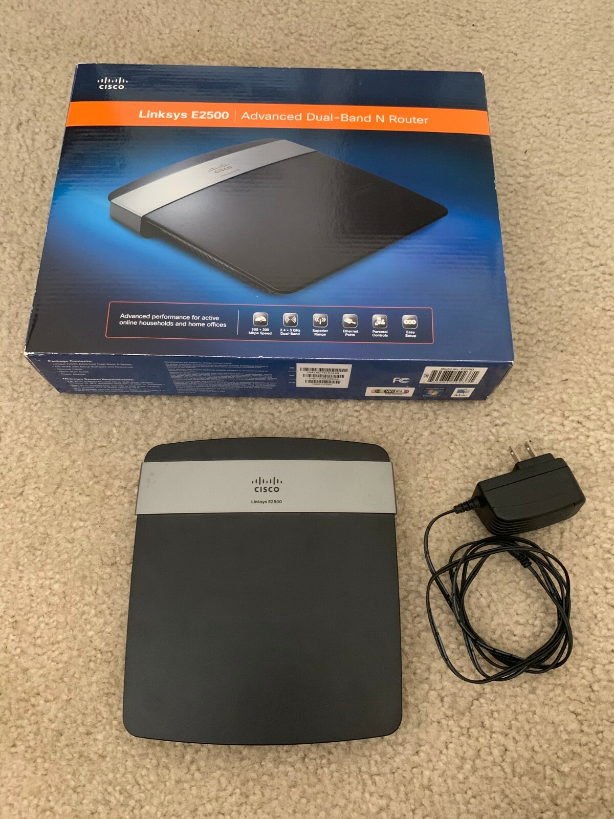 Linksys E2500 300 Mbps 4-Port 10/100 Wireless N Router 745883592371 | eBay