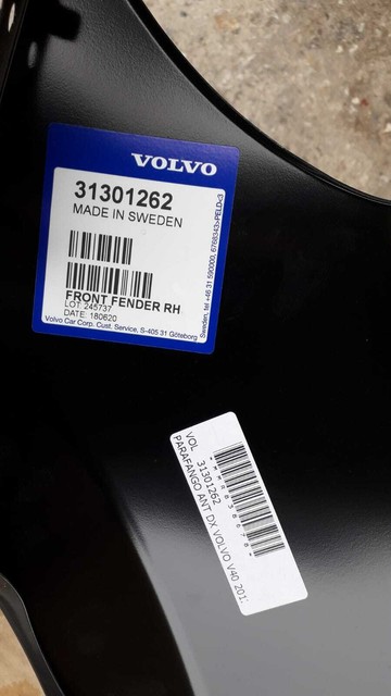 Volvo V40 2018 Front Wing Fender Right Side 31301262 for sale online | eBay