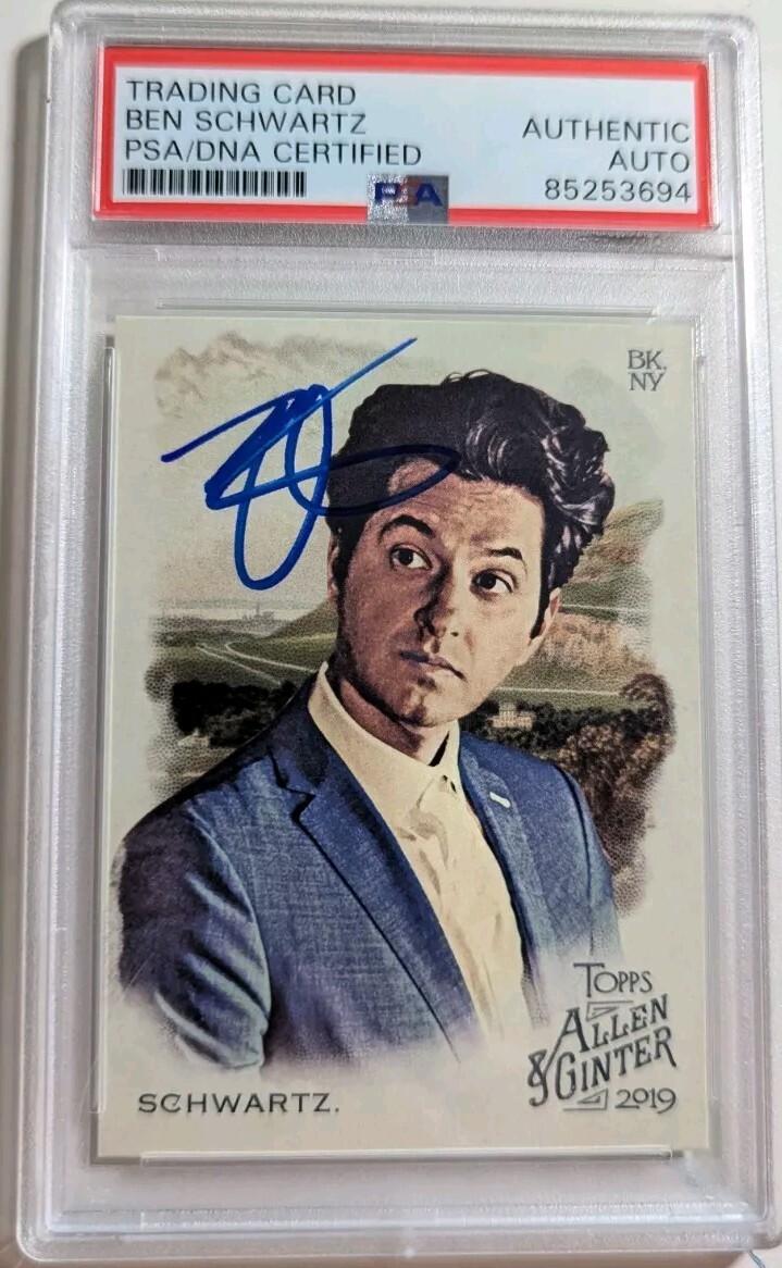 Ben Schwartz Signed 2019 Allen & Ginter Trading Card Autographed PSA ...