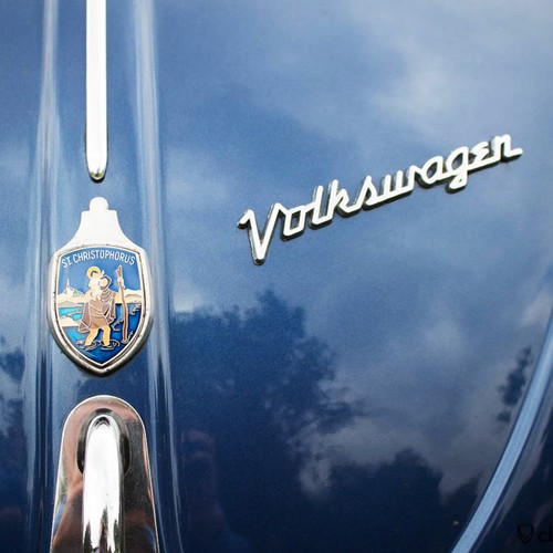 Vintage Style Chrome Volkswagen Script Emblem VW Bug Bus Ghia Type 1 ...