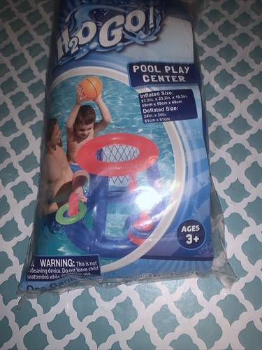 H2O GO Swimming Pool Inflatable Play Center Basketball And Rings Game ...