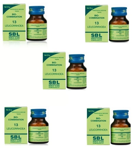 SBL Bio-Combination 13 Tabs (Pack of 5) for Leucorrhoea & Menstrual ...