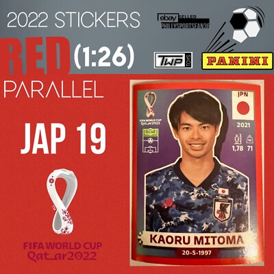 2022 Fifa World Cup Panini Sticker Qatar KAORU MITOMA Japan JPN19 Red ...