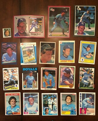 Lot of 19 George Brett Royals Baseball Cards 1981-1986 Topps Donruss ...