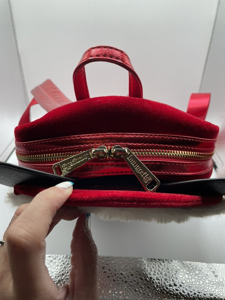 NWOT Disney Parks Loungefly Santa Mickey Mouse Christmas Mini Backpack ...