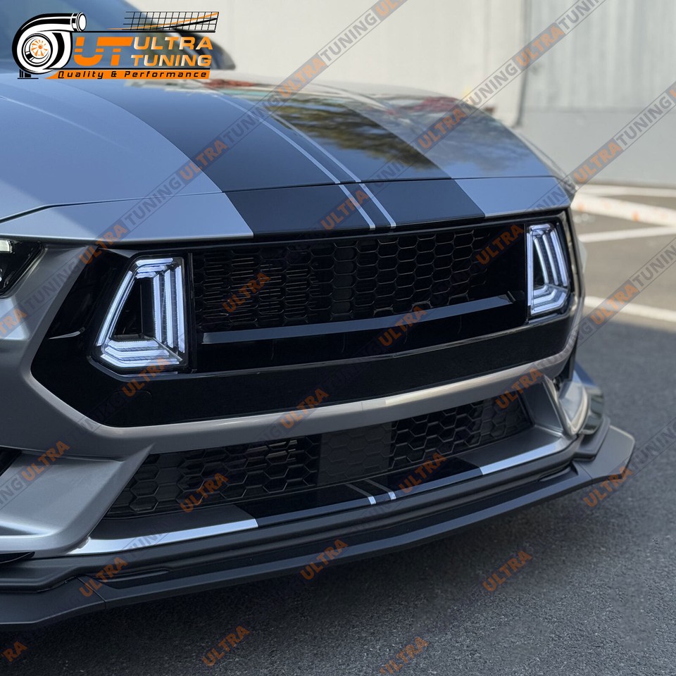 Front Upper Center Grille W/DRL LED For Ford Mustang 24-UP S650 GTD ...