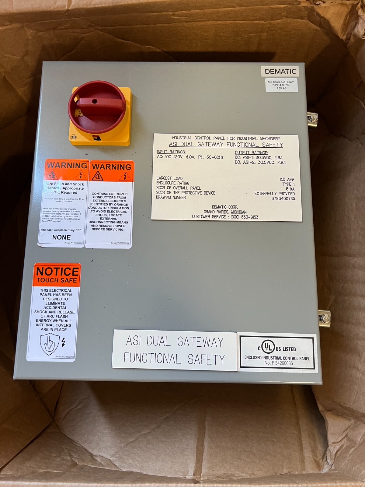 Dematic D7904-00785 ASI Dual Gateway Bihl Wiedemann BWU3544 AS-I, x2 ...