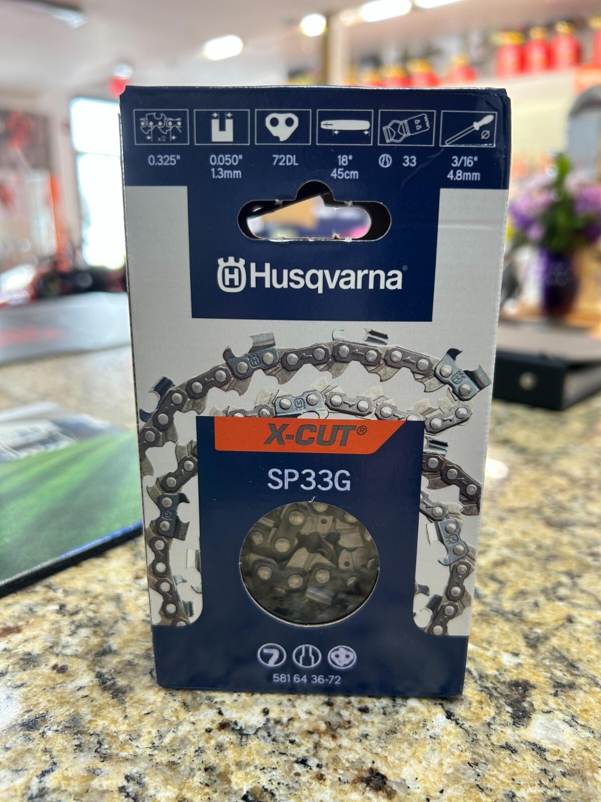 NEW HUSQVARNA CHAINSAW CHAIN X-CUT 18" 72DL 0.325" #581643672 ...