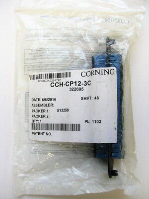 Corning CCH-CP12-3C Panel 12 SC Singlemode/SM, Simplex, 12 Fiber OS2 ...