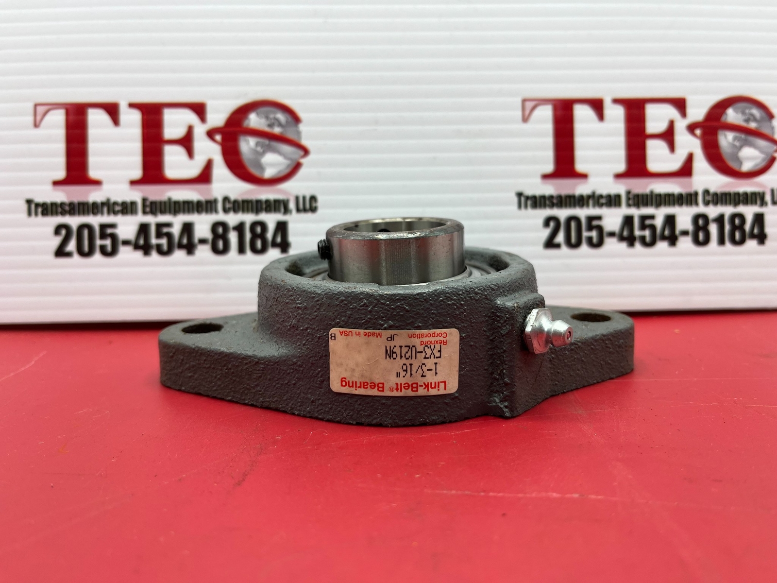 Link-Belt Flange-Mount Ball Bearing Unit, FX3-U219N - 2-Bolt Flange, 1 ...